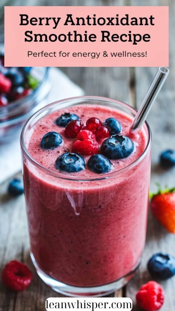 Berry Antioxidant Smoothie Recipe – A Healthy & Refreshing Boost!