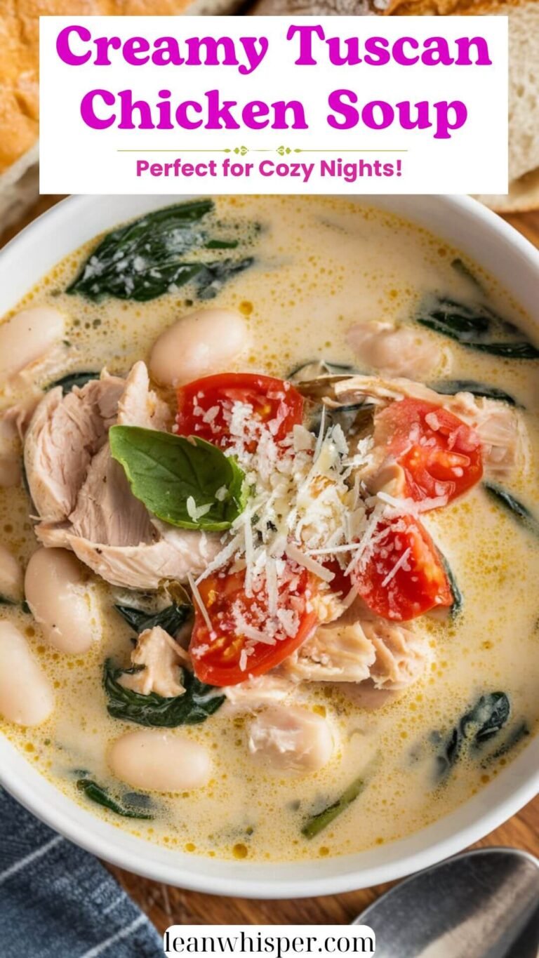 Creamy Tuscan Chicken Soup – A Hearty and Flavorful Dinner Idea!