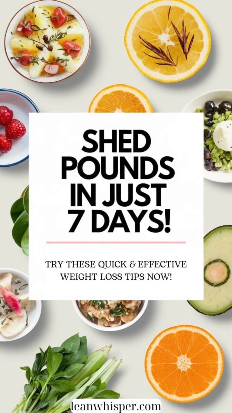 How to Lose Weight Fast in a Week