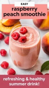 Raspberry Peach Smoothie Recipe - Refreshing & Healthy Summer Drink!